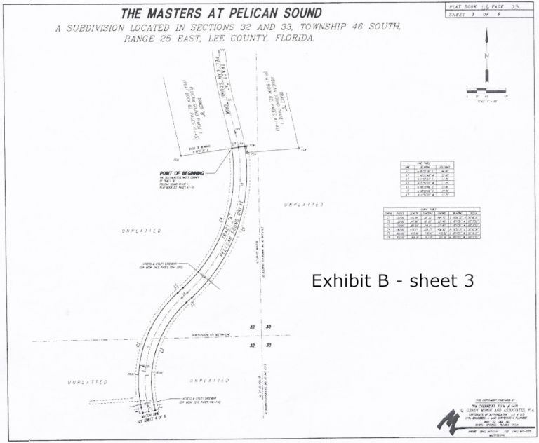 Exhibit B – Plat Diagram – Masters Circle at Pelican Sound